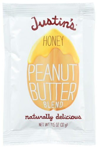 Justin'S Nut Butter: Honey Peanut Butter Squeeze Packs, 1.15 Oz (20 ...