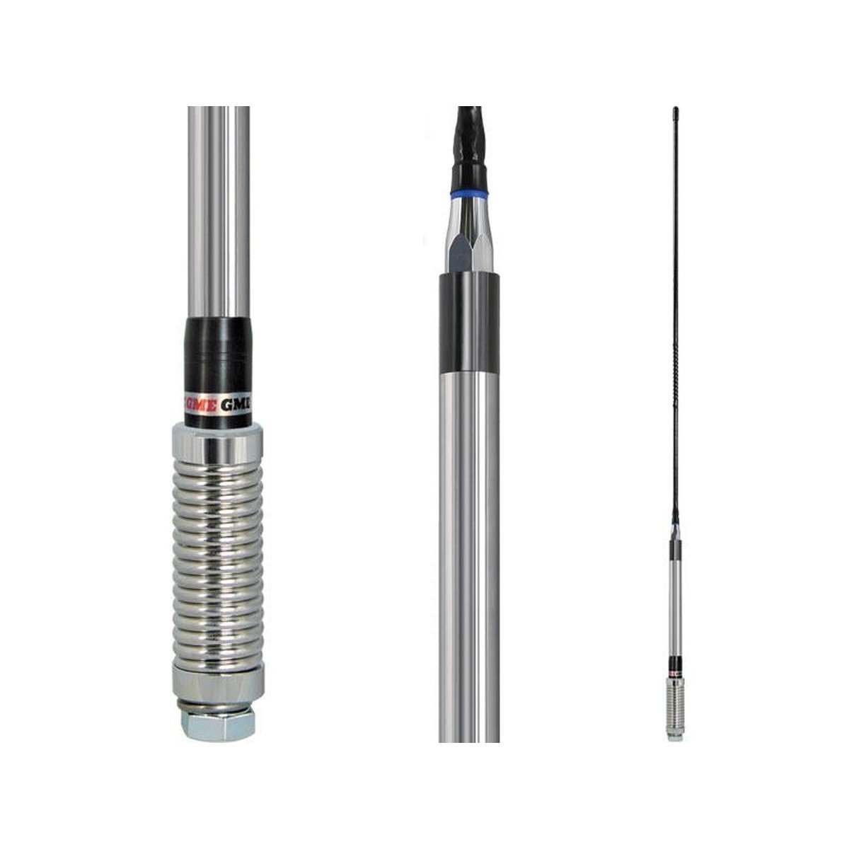 GME UHF CB Spring Base Fibreglass Antenna 6.6dB 640mm w/Elevated Feed ...