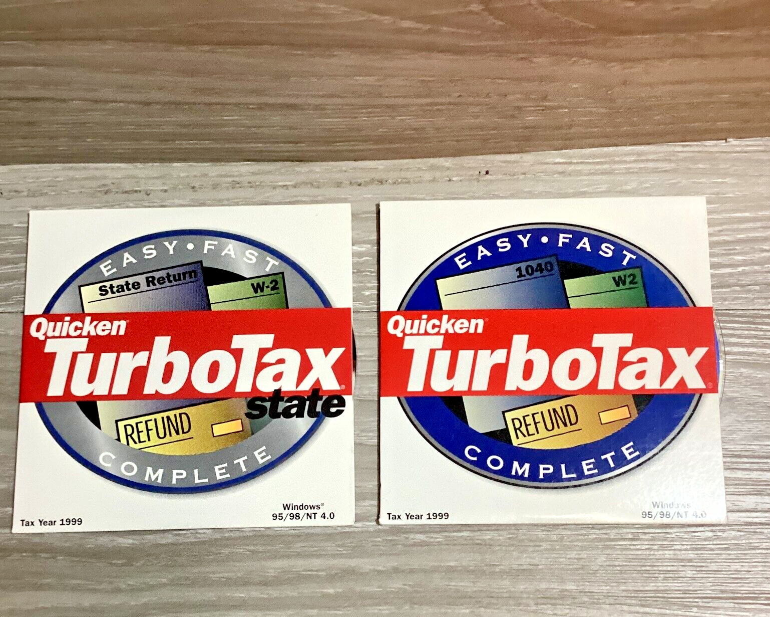 1999 Quicken TurboTax Deluxe & State Multi-State 2 CD Discs Only Taxes
