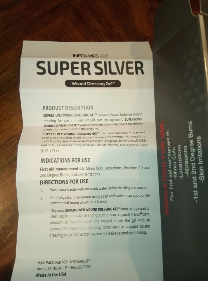 SUPERSILVER Wound Dressing Gel™ FIRST AID and SUNBURN RELIEF with NANO ...