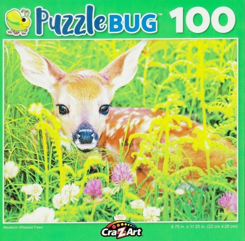 NEW Puzzlebug 100 Piece Jigsaw Puzzle ~ Newborn Whitetail Fawn | eBay