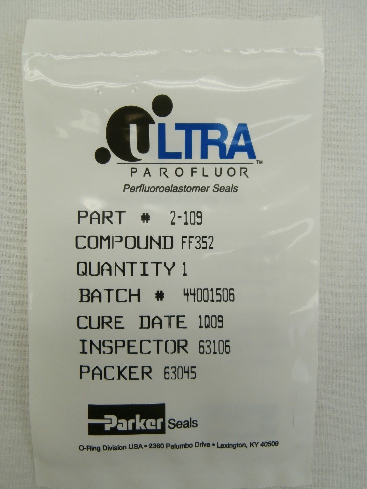 Parker Seals FF352 Small O-Rings UHP Ultra Parofluor Seal Reseller Lot ...
