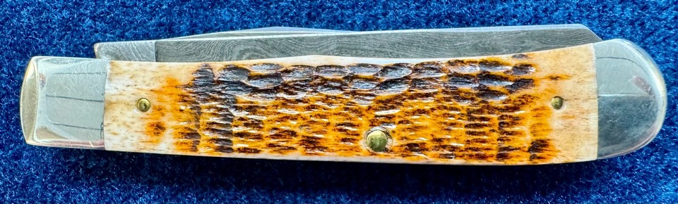 RARE***Case XX 1989 Two Blade Damascus Trapper Folding Pocket Knife ...