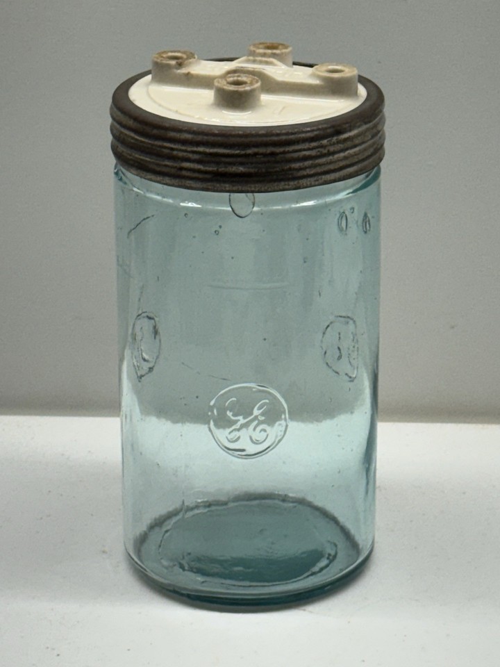 RARE Antique Vintage GE Battery Jar Quart Size.GE Company Made In USA ...