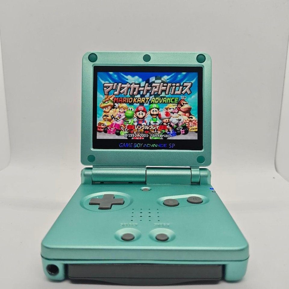 Emerald green Game Boy Advance SP IPS LCD, new exterior | eBay