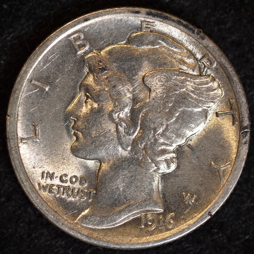 1916 P Mercury Liberty Dime 10c 90% Silver US Coin Philadelphia Mint ...