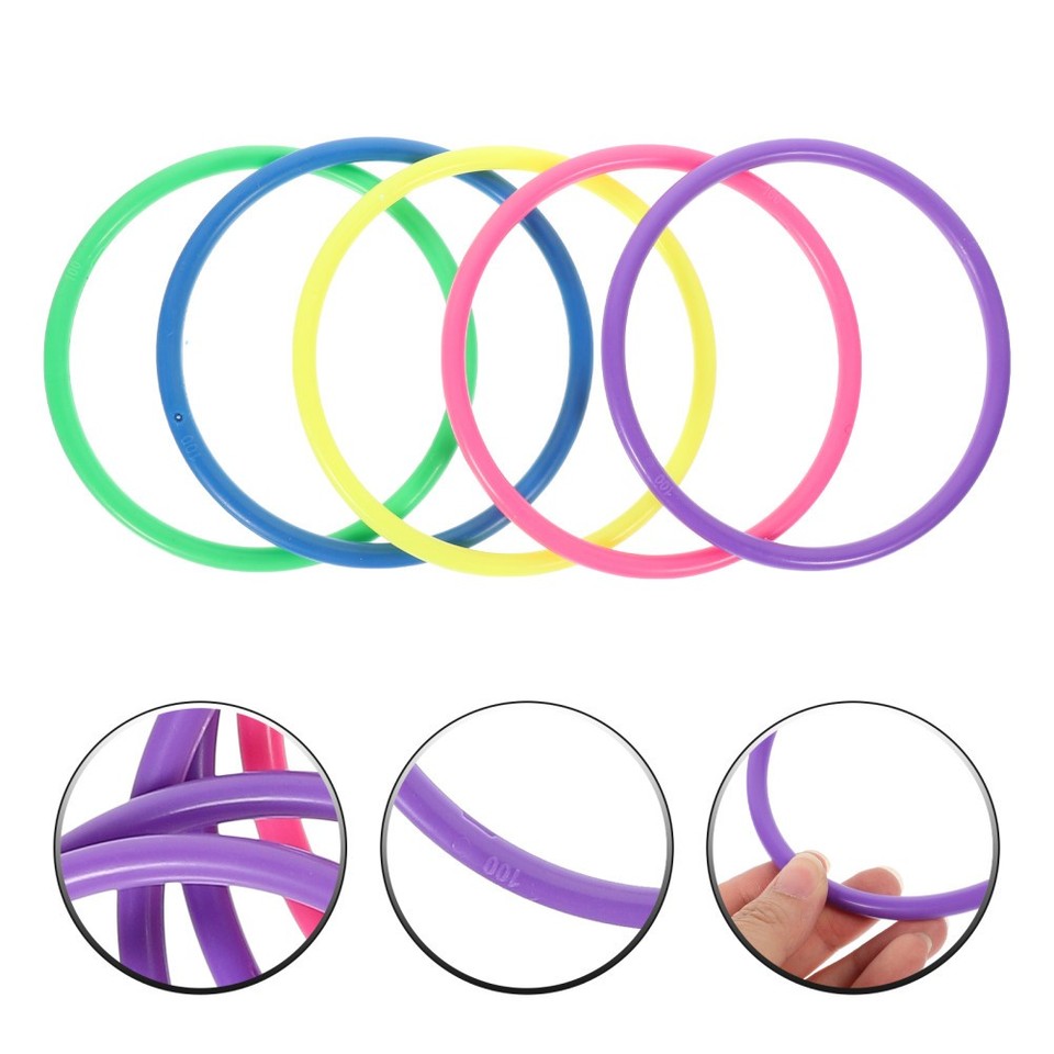 24 Pcs Plastic Hoops Ring Toss Rings Birthday Party Games for Kids ...