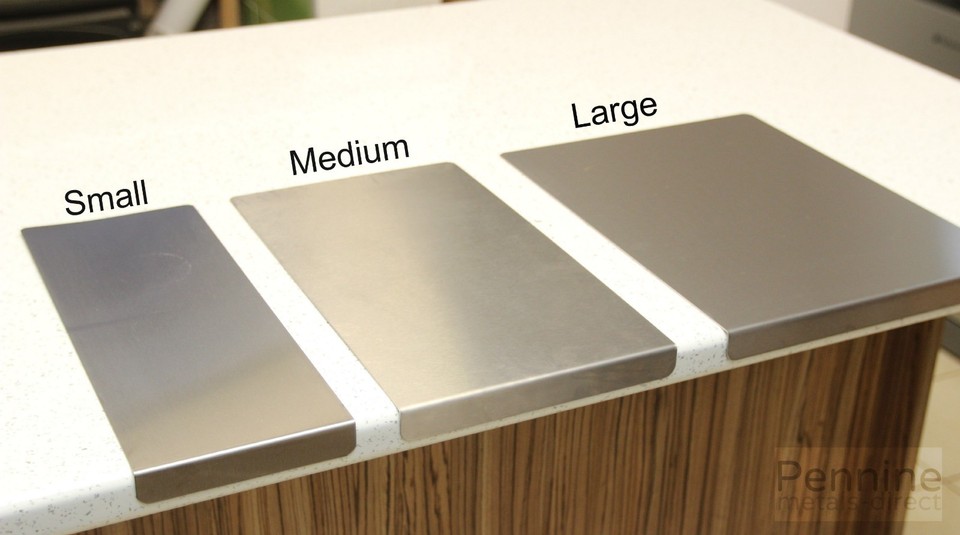 Brushed Stainless Steel WORKTOP PROTECTORS - Small, Medium or Large ...