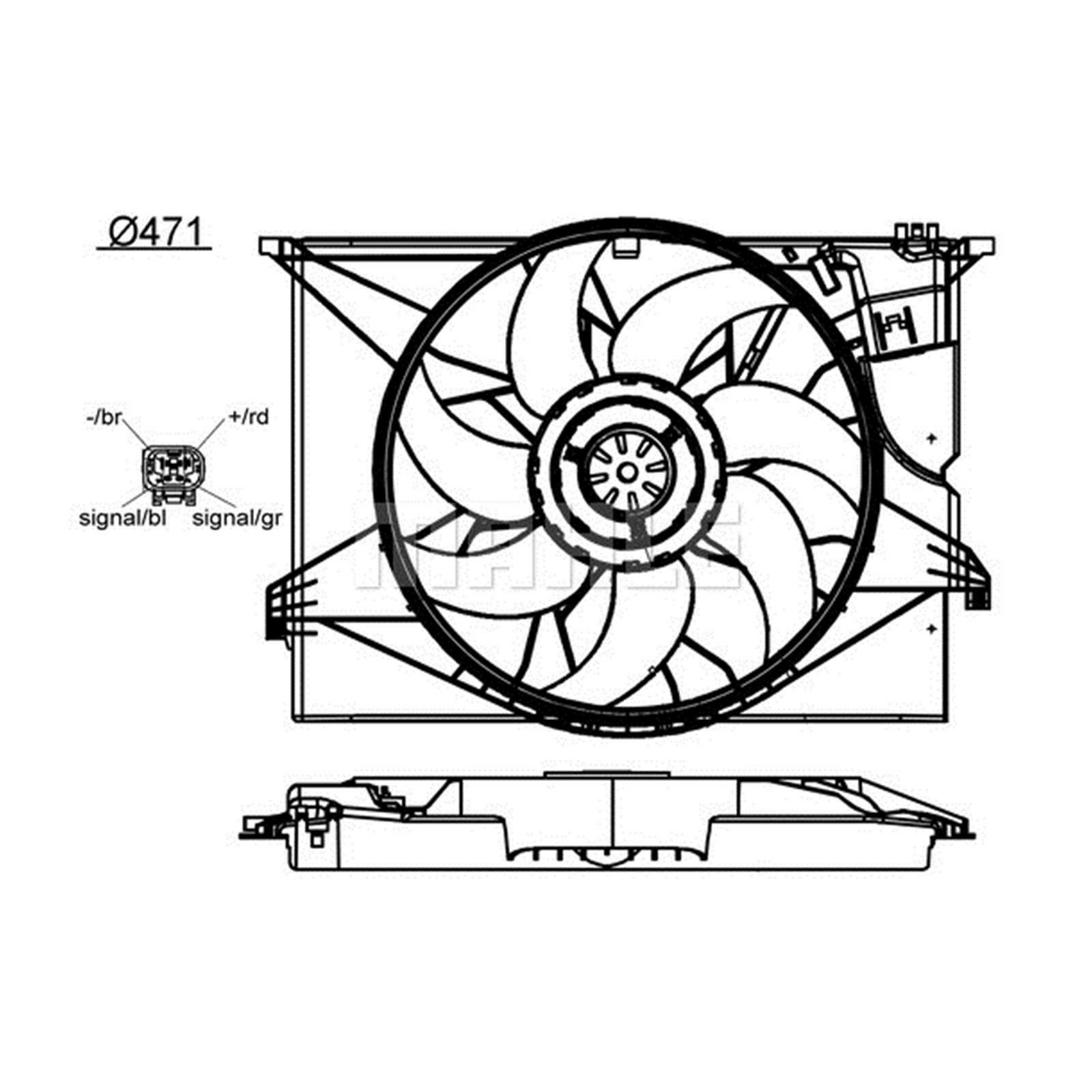 MAHLE Fan, engine cooling CFF 486 000S FOR S-Class Genuine Top German ...