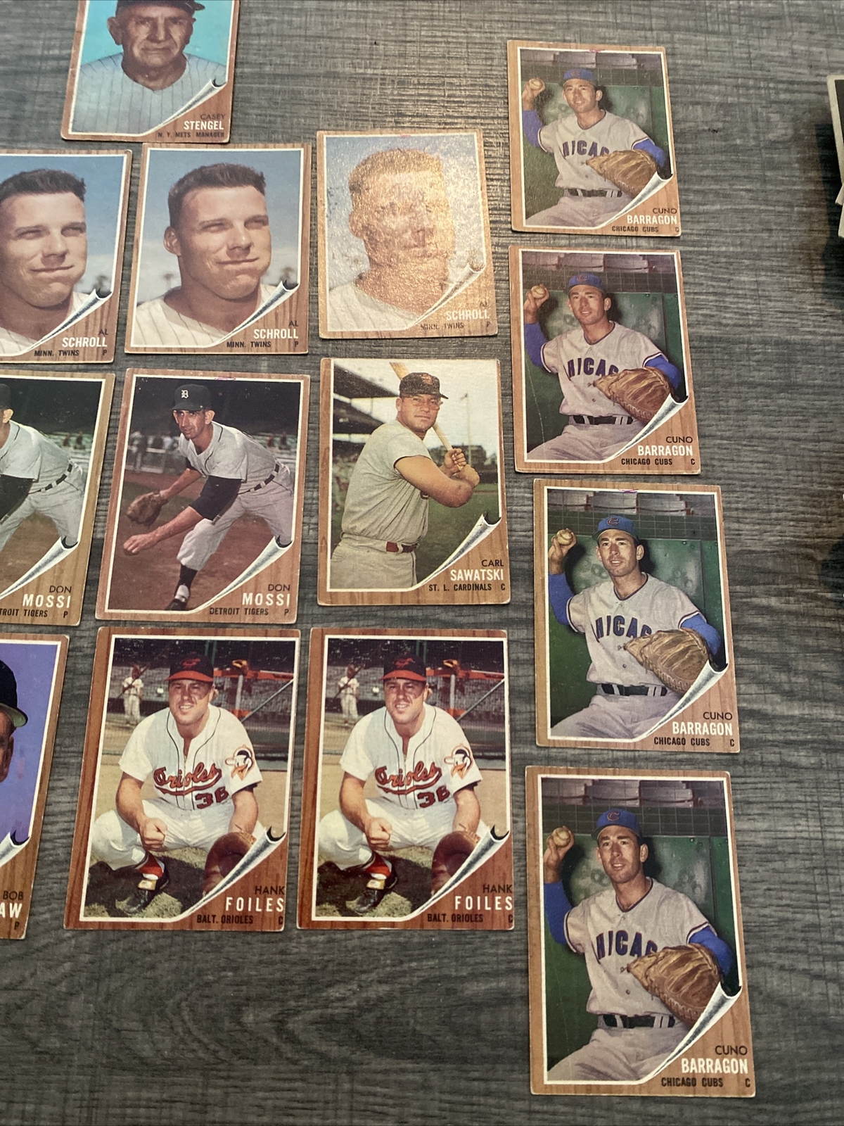 1962 Topps Lot Vintage Lot Baseball 20 Card Lot | eBay