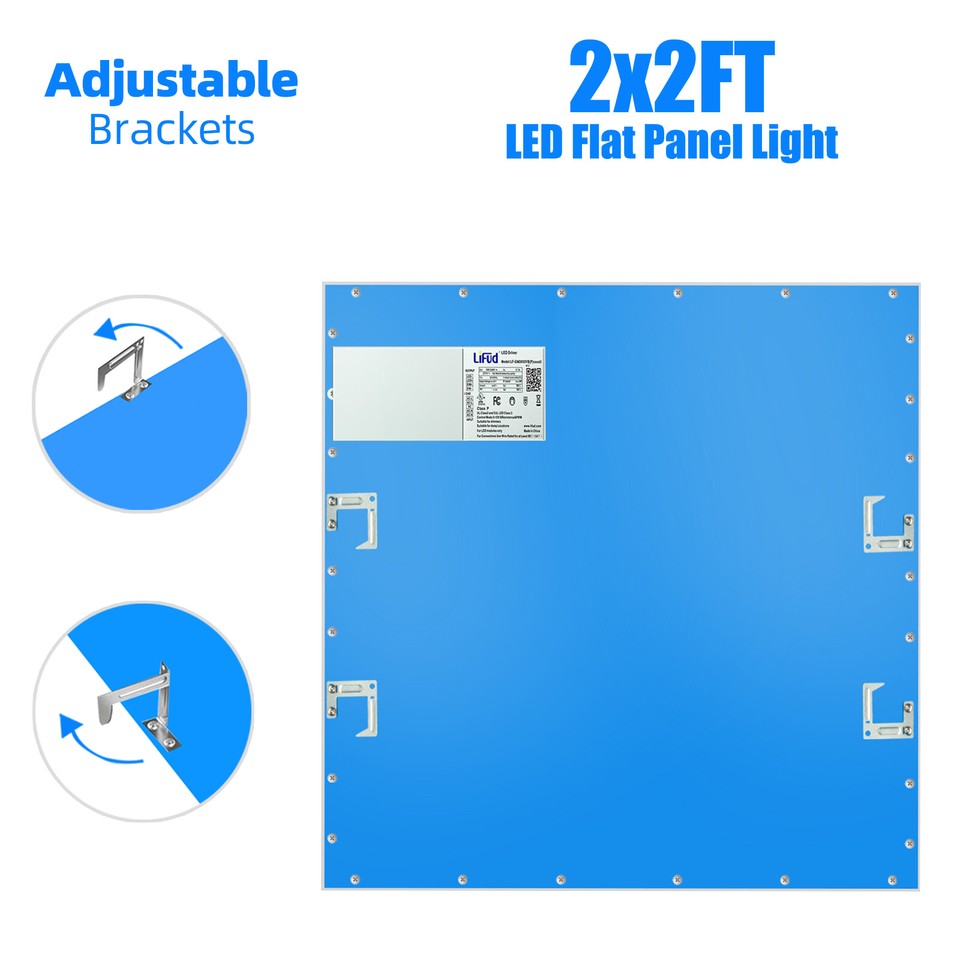 2x2 LED Flat Panel Light,45W 5000K Recessed Edge-Lit Drop Ceiling ...