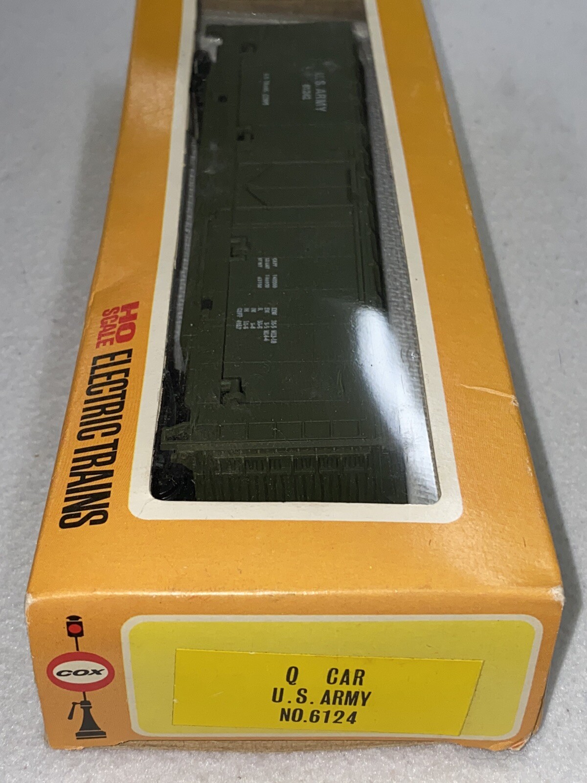 HO Scale Cox 6124 Q Car US Army Boxcar with Internal Machine Gun ...