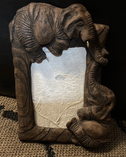 Handmade Elephant Picture Frame. Made In Thailand. 8.5” By 6.25” | eBay