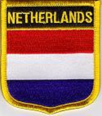 NETHERLANDS SHIELD FLAG EMBROIDERED PATCH -- IRON-ON -- NEW 2.5" x 2/75 ...