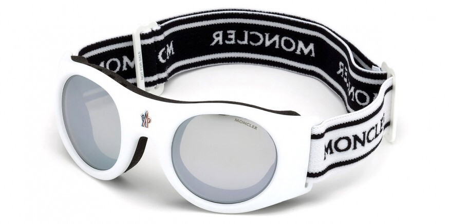 Moncler City Matte White/Silver Goggles ML0051 (21C) 55mm Moncler City Matte White/Silver Goggles ML0051 (21C) 55mm