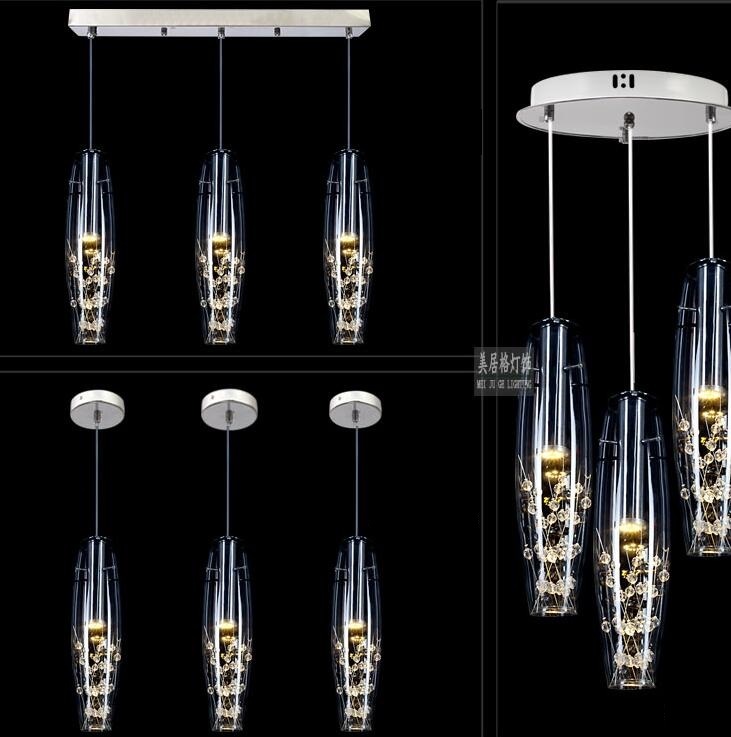 Modern LED Crystal Long Glass Ceiling Light Pendant Lamp C 10 | eBay