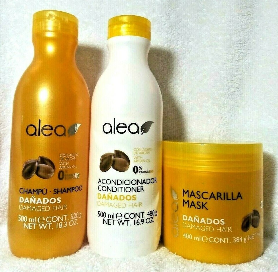 Alea Damaged Hair Shampoo with Argan Oil 18.3oz / 500ml + Conditioner ...