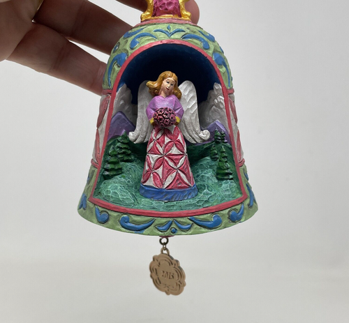 Jim Shore Danbury Mint 2015 Christmas Angel Bell Ornament, Hand-Painted ...