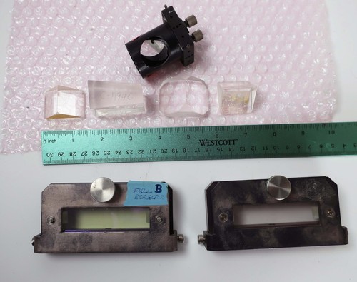 Lot Optical Table Prism Crystal + Mirror + Sights ~ Light Spectrum ...