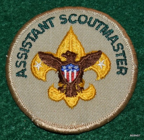 BOY SCOUT - ADULT POSITION PATCH - ASSISTANT SCOUTMASTER - PLASTIC BACK ...