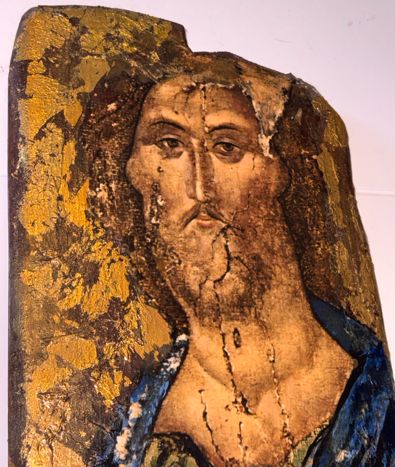 VINTAGE ANDREI RUBLEV'S CHRIST THE REDEEMER RUSSIAN ORTHODOX ICON W ...