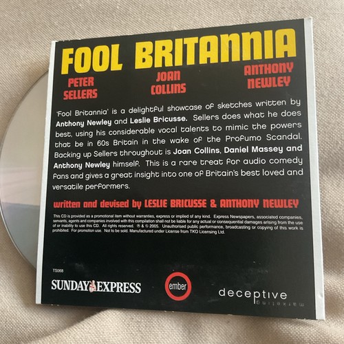 Peter Sellers - Fool Britannia - Sunday Express - Promo Card CD Album ...