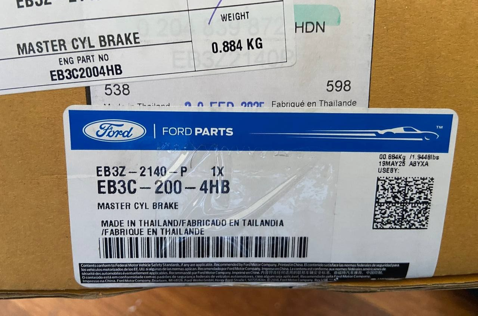 Genuine Brake Master Cylinder For 2018-2022 FORD RANGER PX MK1 MK2 ...