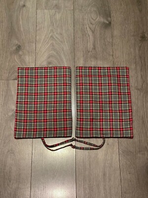 Pair of Rayburn 200 300 400 Hob Lid Covers Red Grey Tartan | eBay UK