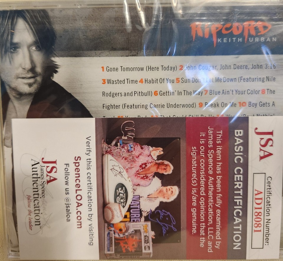 Keith Urban Ripcord signed Booklet with CD, JSA certified autograph | eBay