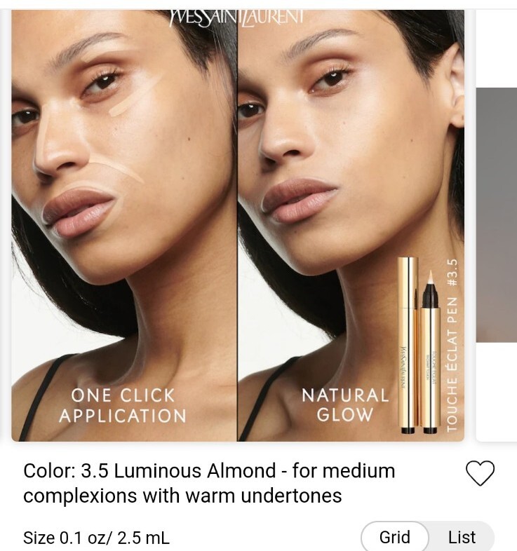 YSL TOUCHE ECLAT RADIANT TOUCH Concealer Pen Full Size NIB Almond | eBay