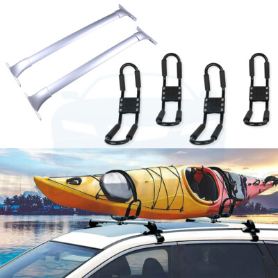 Roof Rack 2 x Cross Bar & 4 x kayak For 2002-2012 Land Rover Range ...