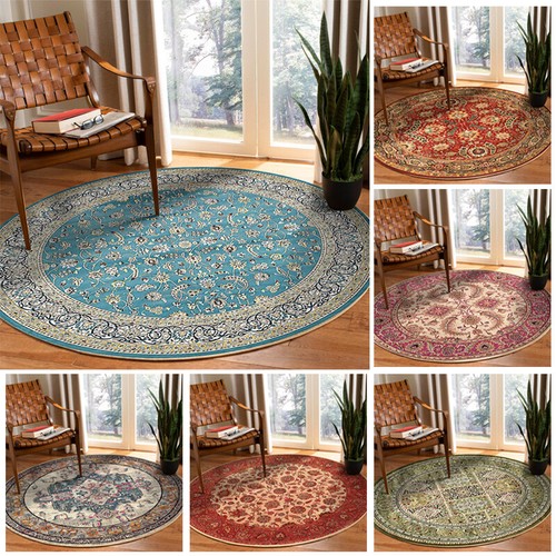 Multi Size Vintage Traditional Round Circle Rugs Living Room Carpet ...