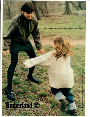 1996 Timberland Magazine Print Ad What's Important Is Right In Front Of ...