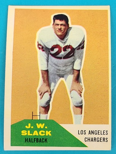 1960 Fleer RC #35 J.W. Slack Los Angeles Chargers FOOTBALL Card C8 | eBay