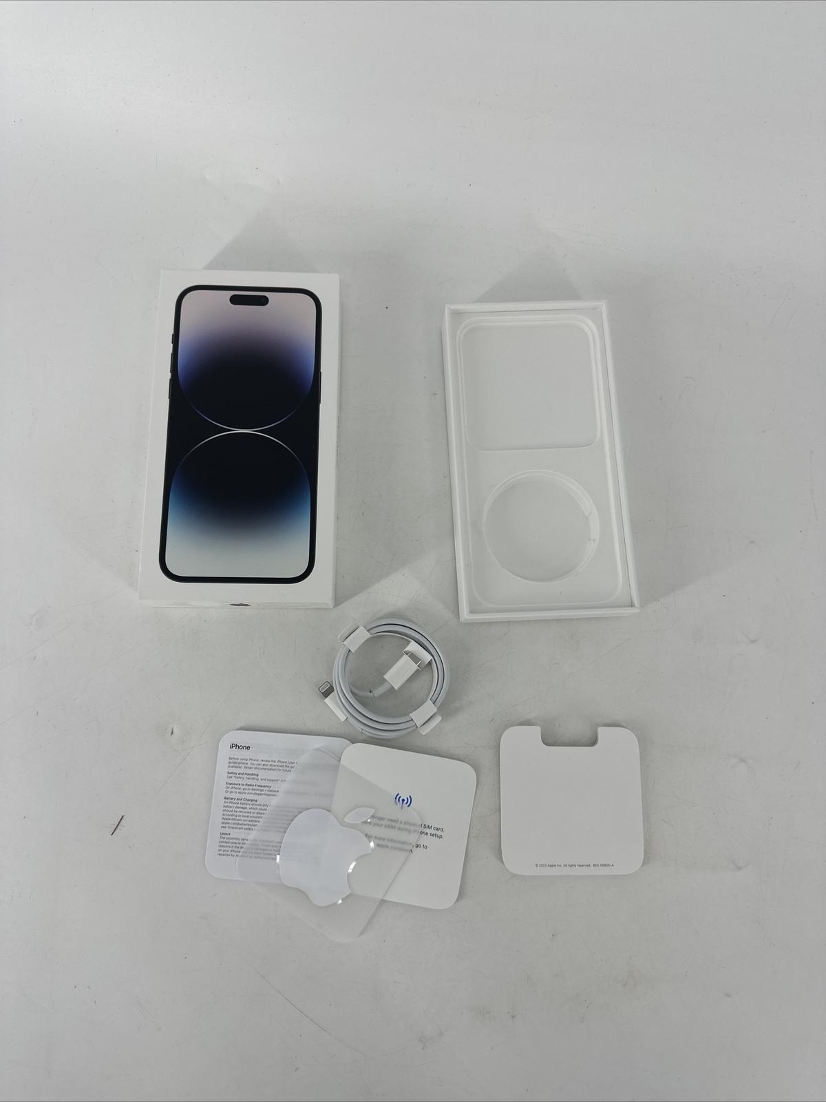 Apple A2651 iPhone 14 Pro Max Space Black 128GB Empty Box Inserts ...