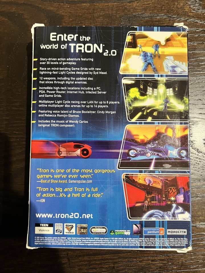 Tron 2.0 PC CD-ROM GAME complete (2003, Monolith) Open Box New Disc | eBay