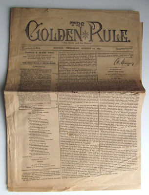 1890 Old Newspaper Cover