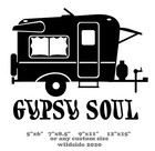 Gypsy Soul with RV Camper Decal car truck caravan vinyl sticker graphic ...
