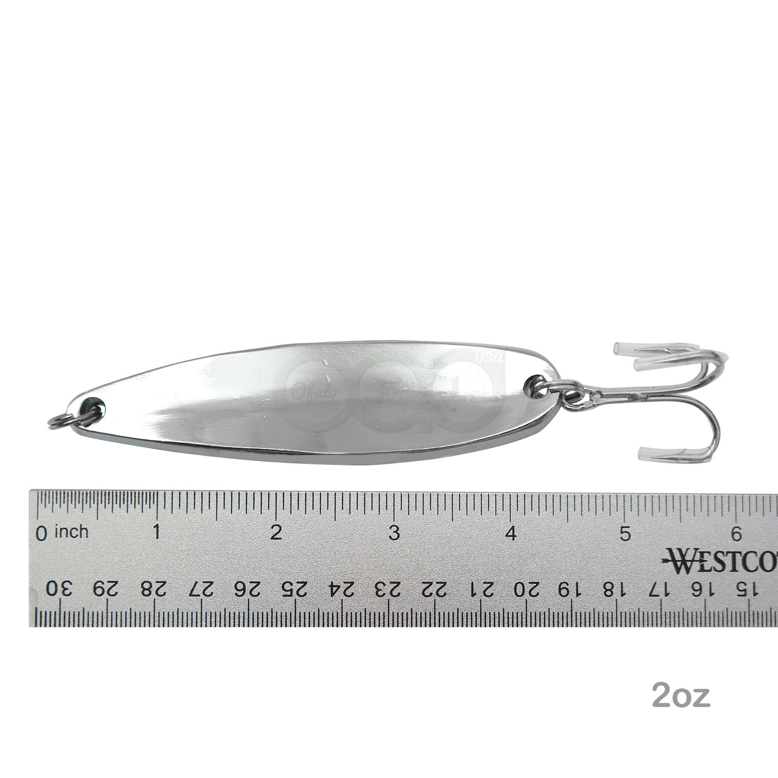 30pcs 2oz Silver Chrome crocodile Spoons trolling flutter Casting Jig Metal Lure | eBay