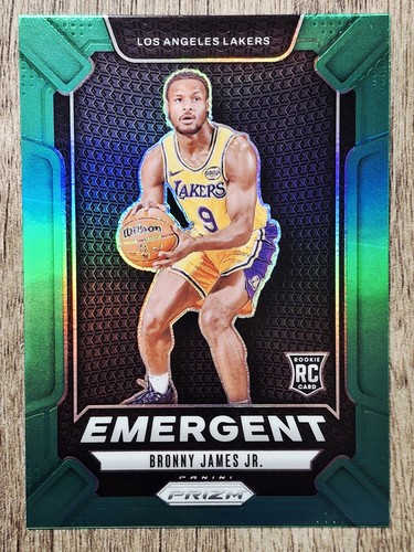 2024-25 Panini Prizm Emergent Bronny James Jr RC Rookie Card Green ...