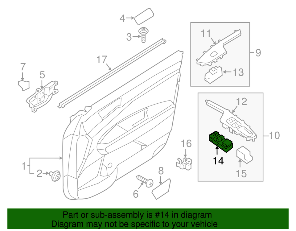 Genuine Kia Window Switch 93571-D4020 | eBay