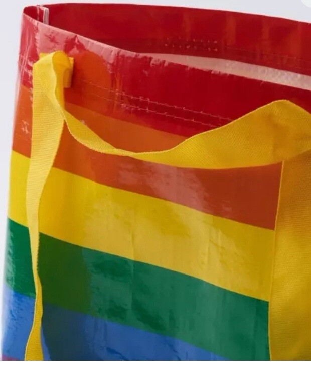 IKEA STORSTOMMA 2 Rainbow Reusable Bag Shopping Tote Small Size Pride ...
