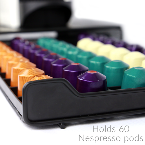 Coffee Drawer and Machine Stand 60 Pod Nespresso Storage Organiser ...