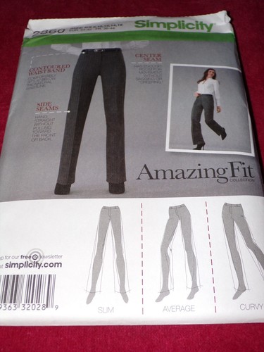 🌺 SIMPLICITY #2860-LADIES AMAZING FIT SLIM-AVERAGE & CURVY PANTS ...