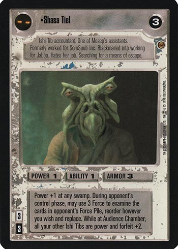 Shasa Tiel - Jabba's Palace - Star Wars CCG | eBay