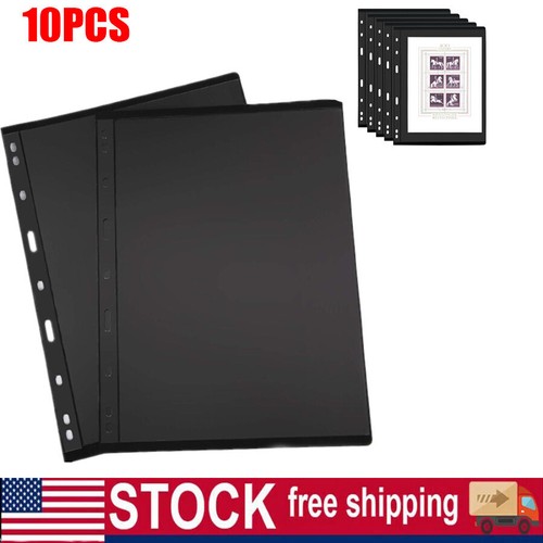 10 Sheet Stamp Pages, 1 Rows Pages for Stamp Collectors, 9-Hole ...