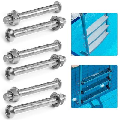 6 Packs Swimming Pool Ladder Bolts and Nuts- Stainless Steel Pool ...