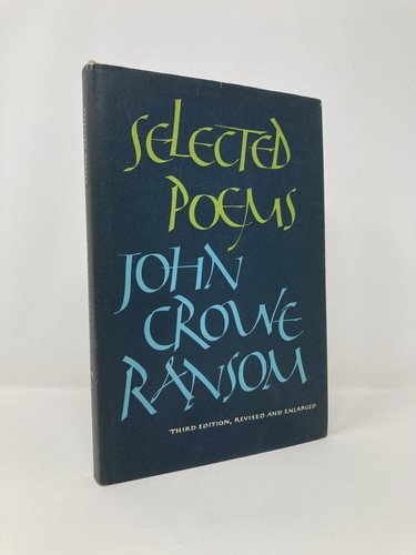 Selected Poems by John Crowe RANSOM VG HC | eBay