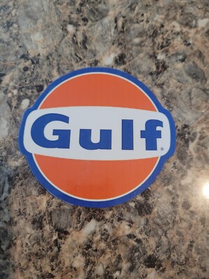 GULF GAS LAMINATED DECAL PEEL N STICK 3" | eBay