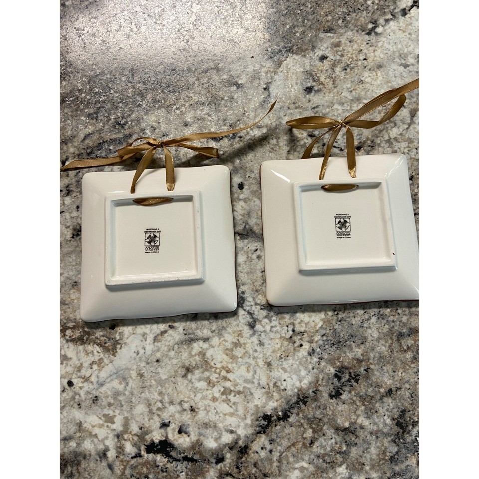 MWW Market Fall Flair 4.5" Mini Plate Set Thanksgiving Harvest Leaves ...